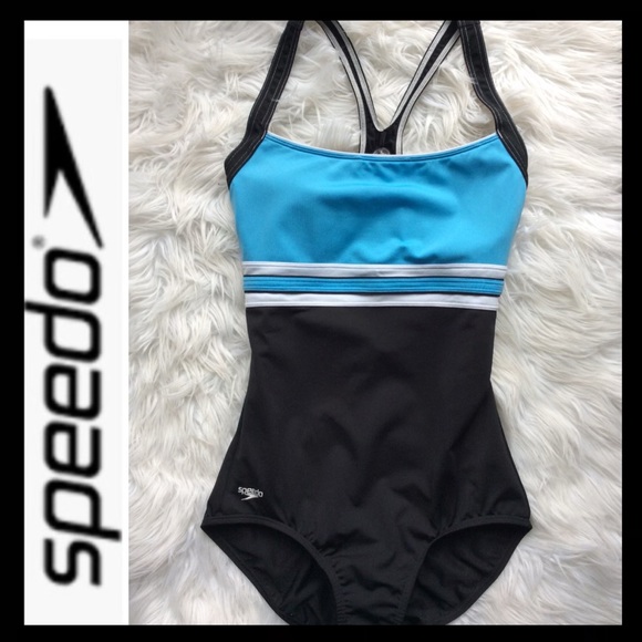 Speedo | Swim | Speedo Horizon Splice Color Block Swimsuit | Poshmark